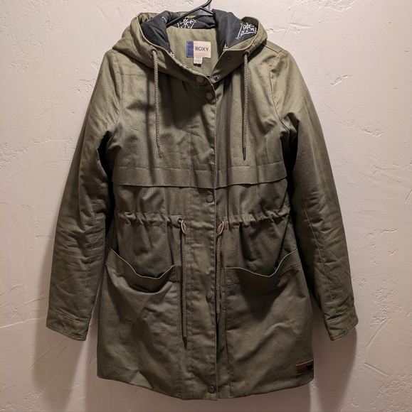 Roxy | Jackets & Coats | Olive Green Anorak Jacketcoat | Poshmark